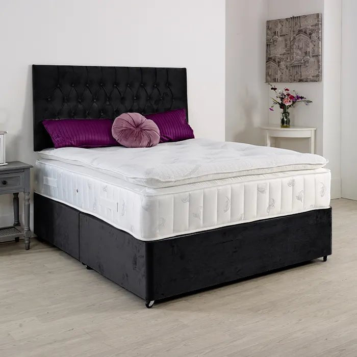1000 Pocket Sprung Memory Divan Bed Set – Premium UK – Divan Factory Outlet